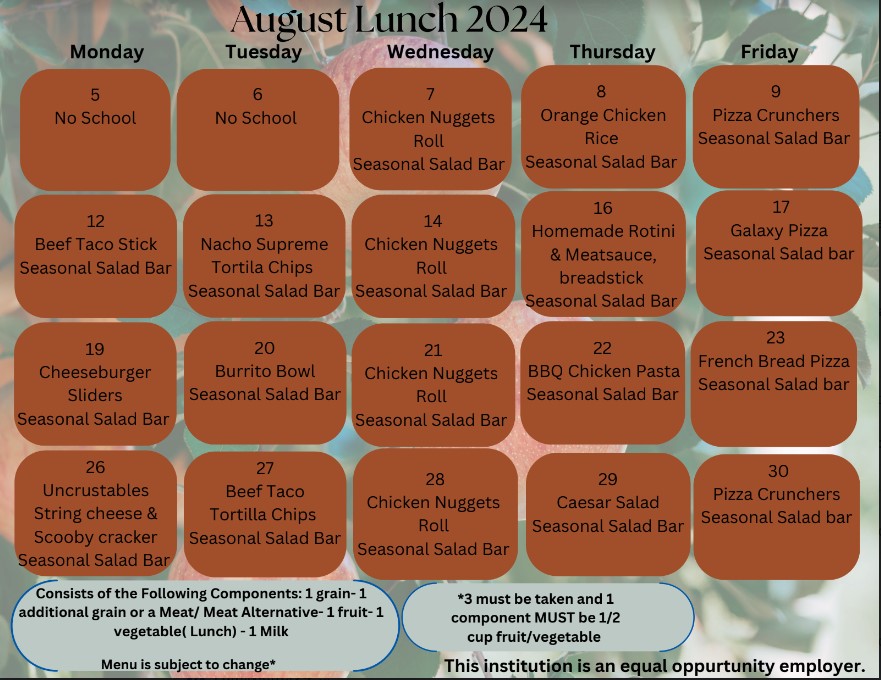 Lunch Menu