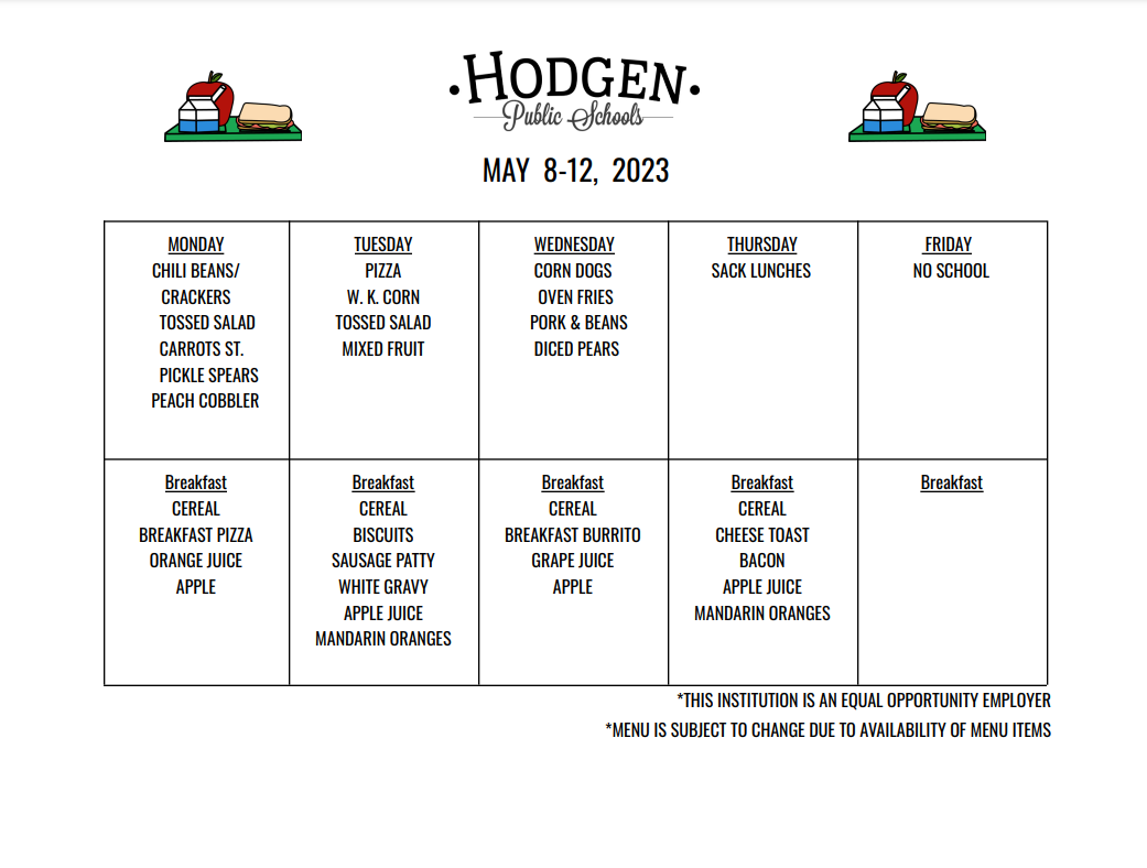 Cafeteria/Menus