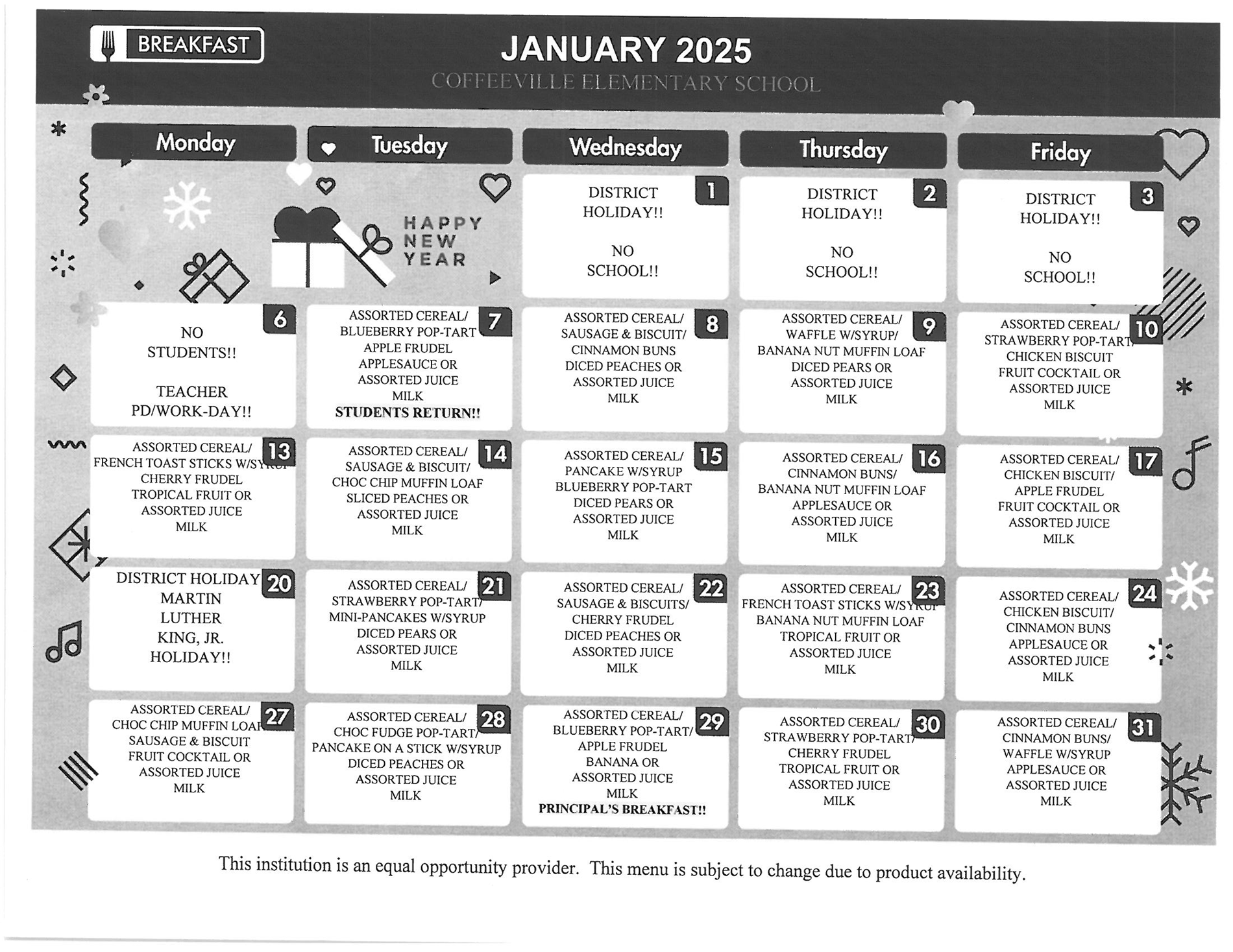 Lunch Menus