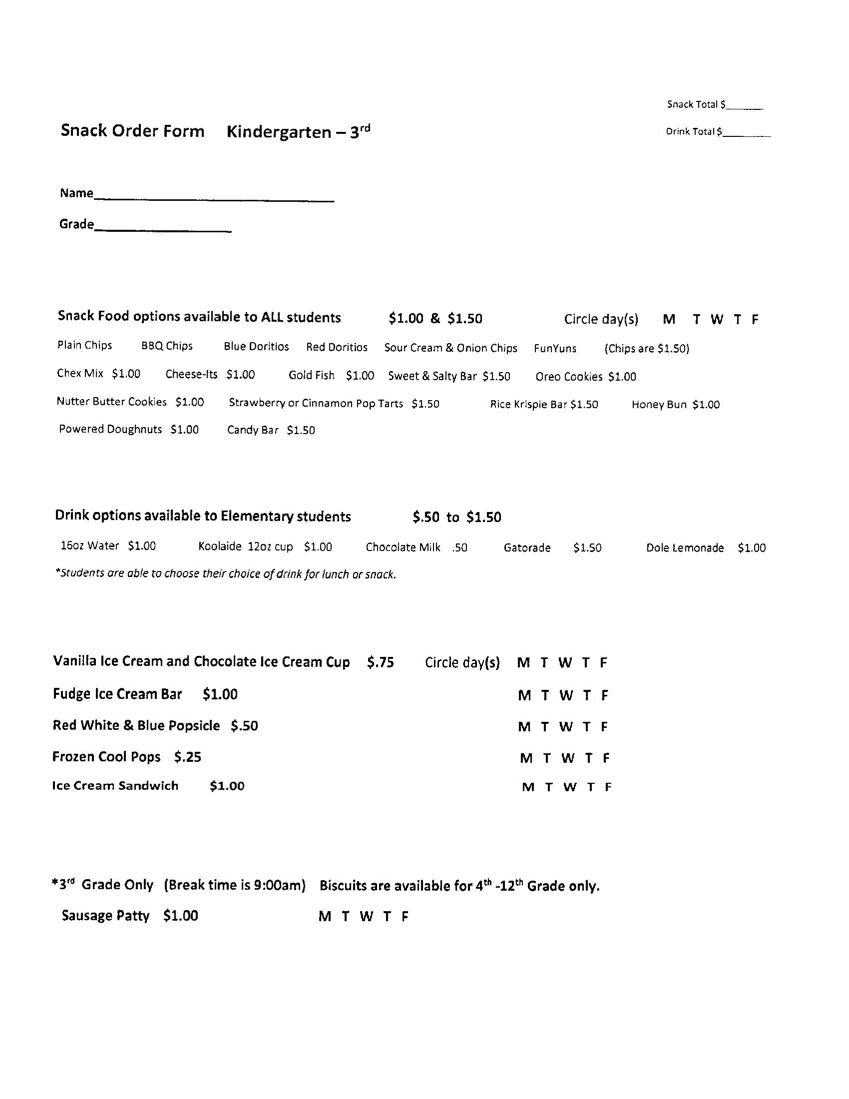 Menus
